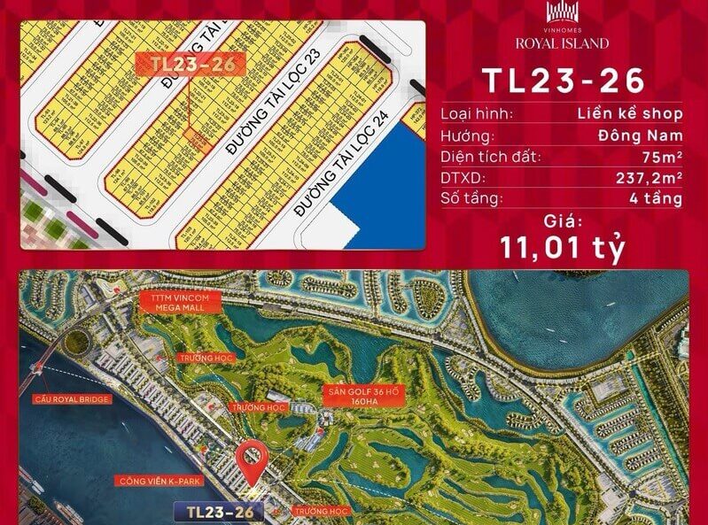 Bán liền kề Tài Lộc 23 Vinhomes Vũ Yên (TL23-xx)